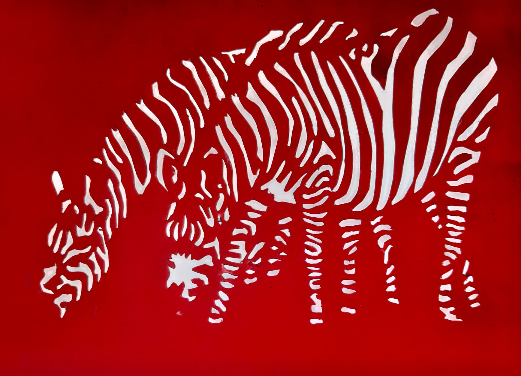 Karte Zebra rot - Faircustomer