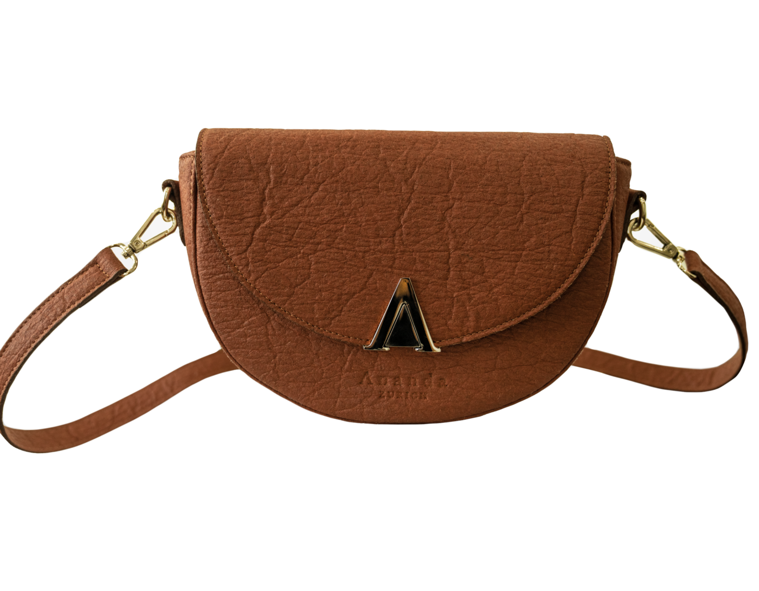 Handbag aus Ananas Leder Ananda Asimo Cognac - Faircustomer